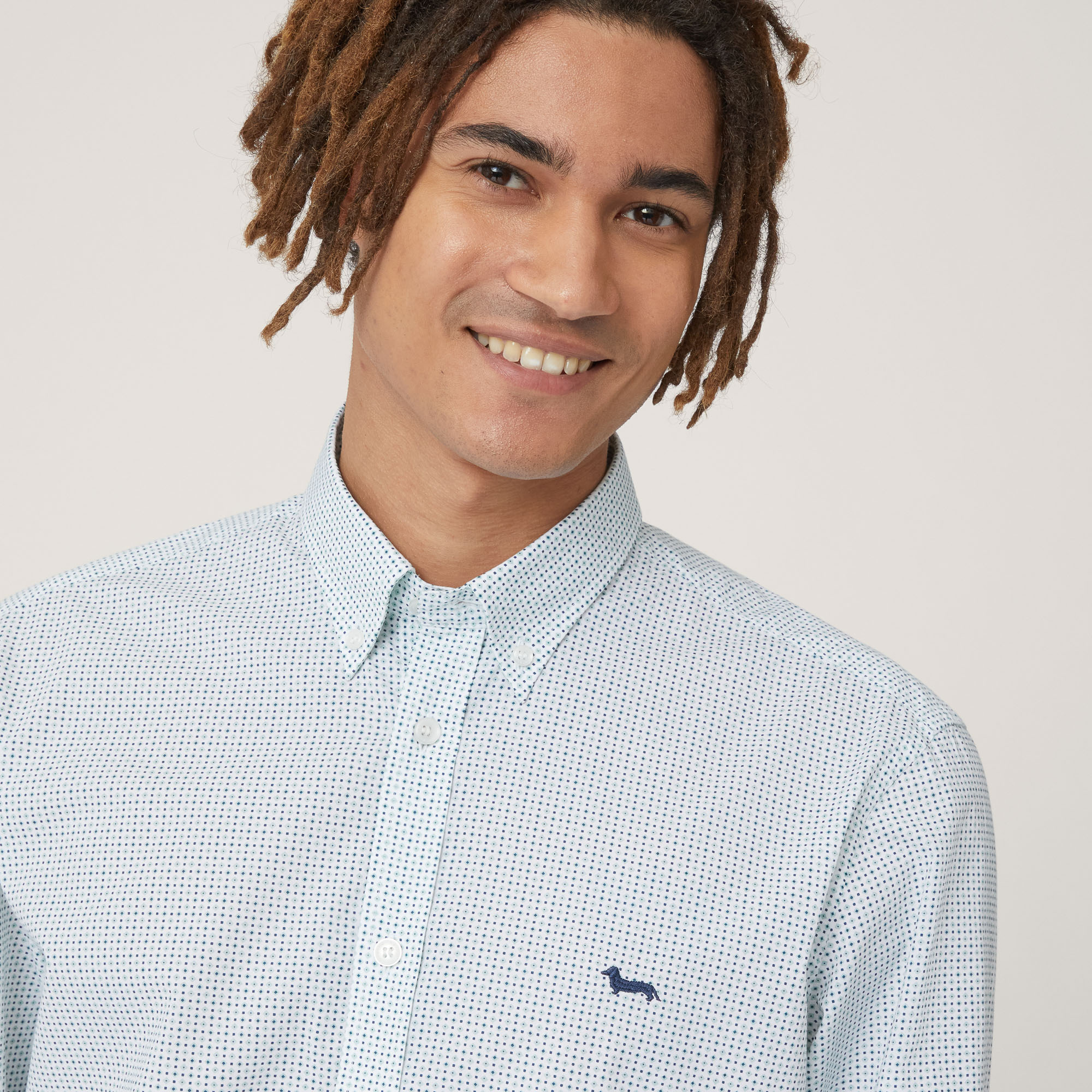 All-Over Micro Pattern Shirt: Luxury italian Shirts | Harmont & Blaine®