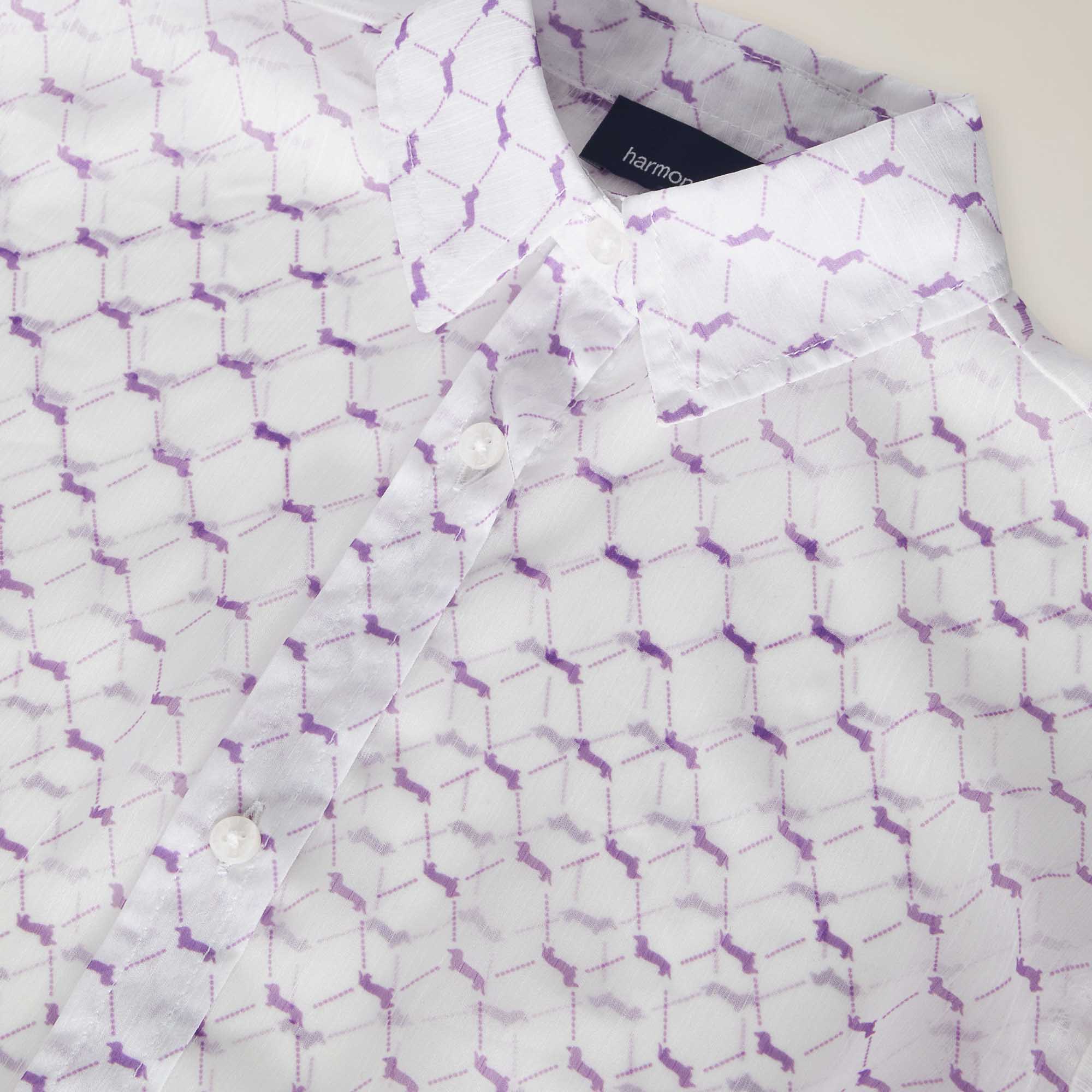 All-over logo chiffon shirt