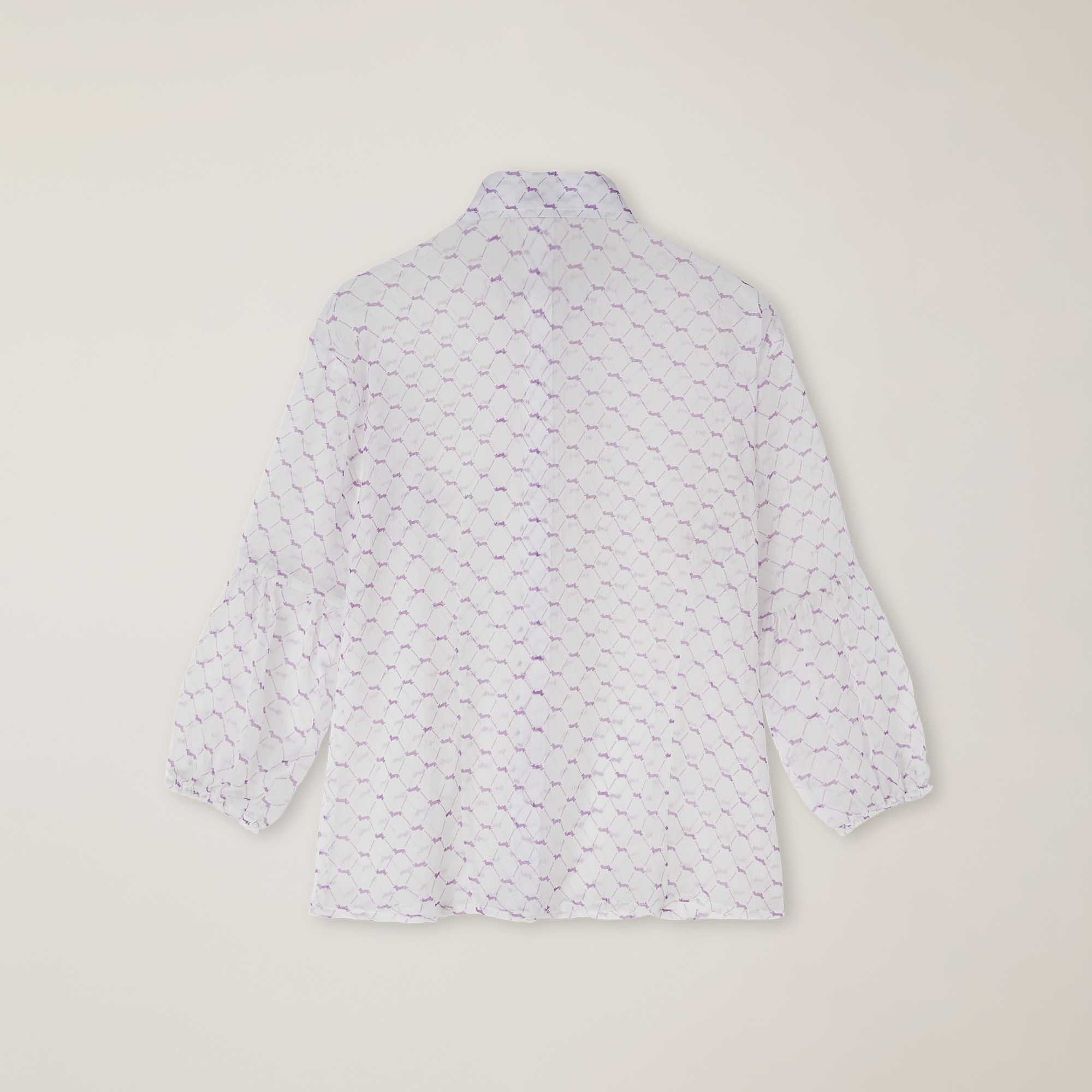 All-over logo chiffon shirt