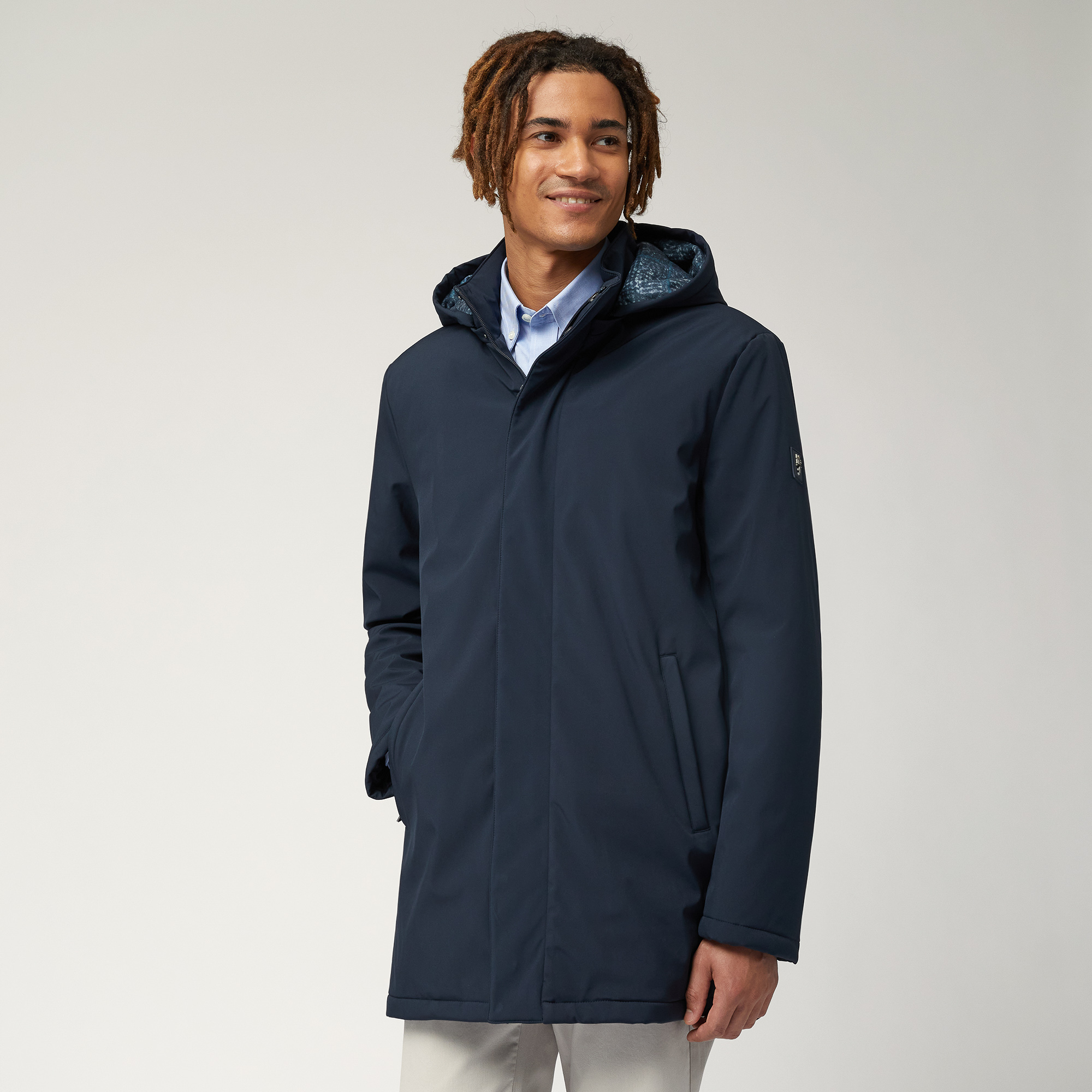 Technical Trench Coat With Hood: Luxury italian Coats and Jacket ...