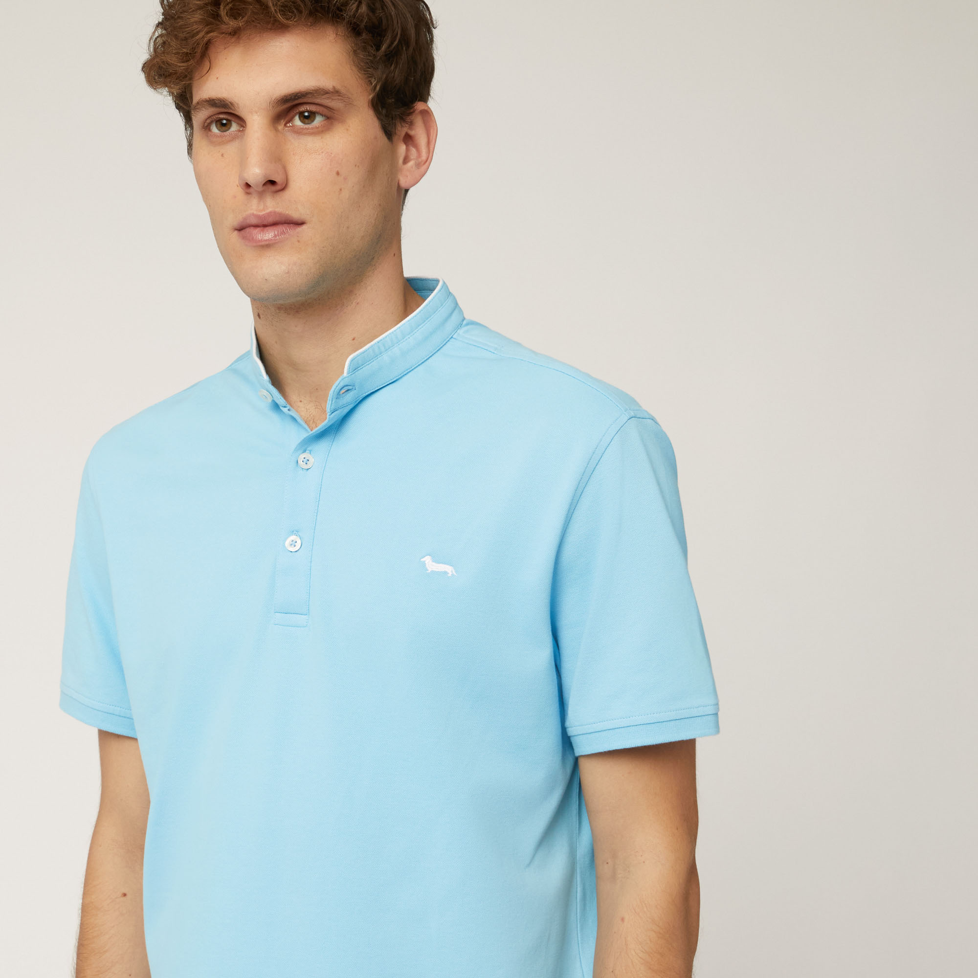 Polo with Mandarin Collar